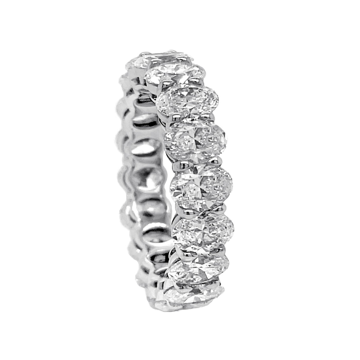 18kt White Gold Diamond Eternity Band – Klim Jewelry
